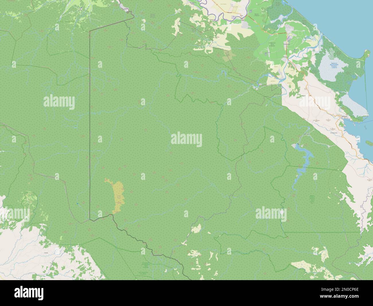 Naso Tjer Di Comarca, province of Panama. Open Street Map Stock Photo ...