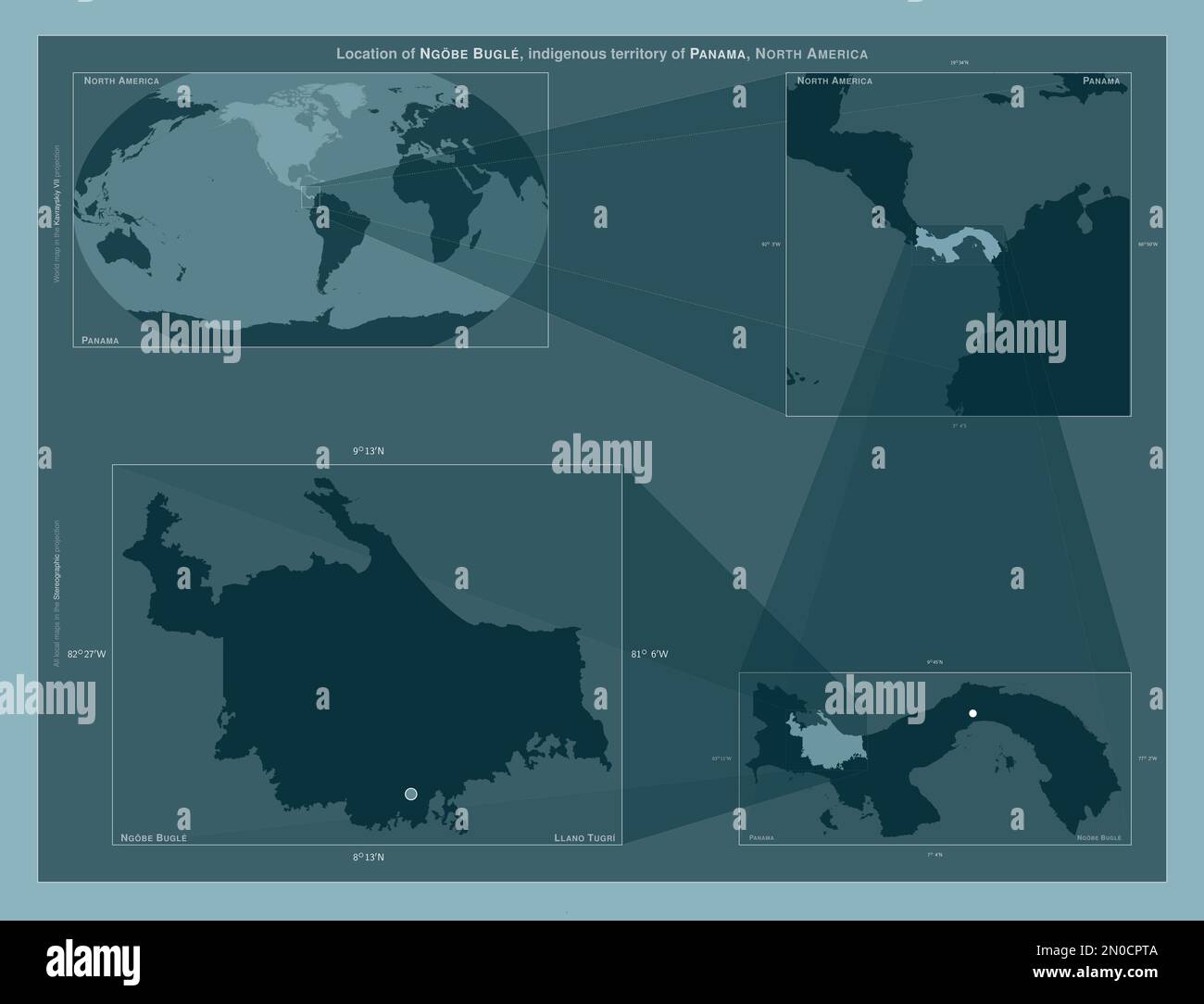 Ngobe Bugle, indigenous territory of Panama. Diagram showing the ...
