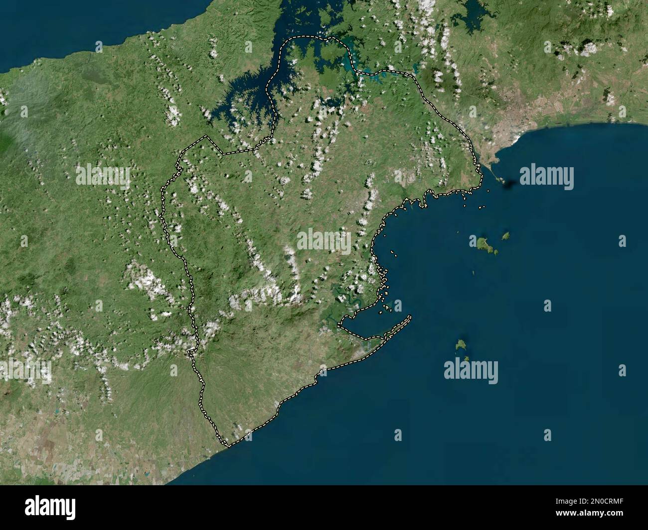 Panama Oeste, province of Panama. High resolution satellite map Stock ...