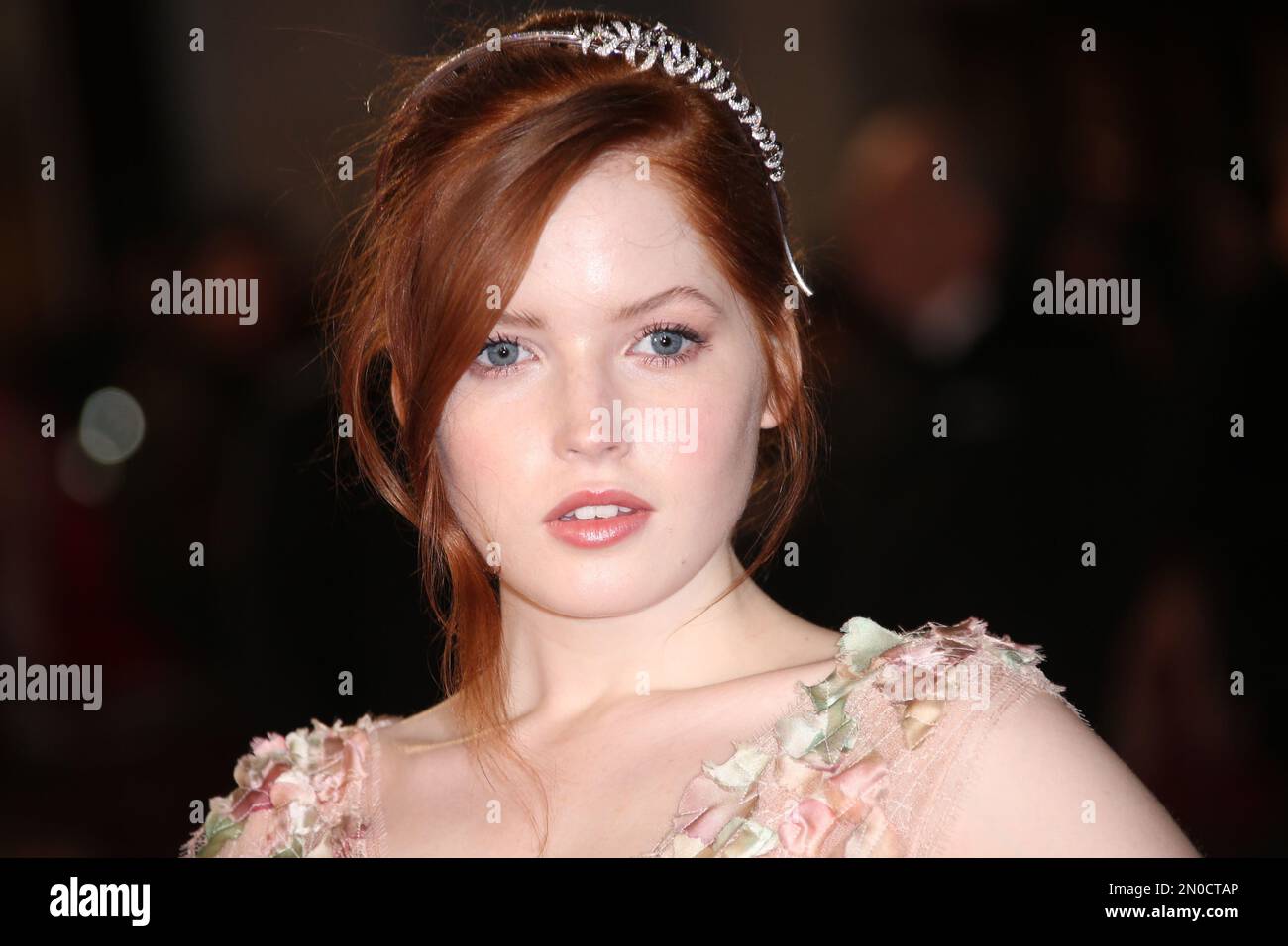Actress Ellie Bamber poses for photographers upon arrival at the ...