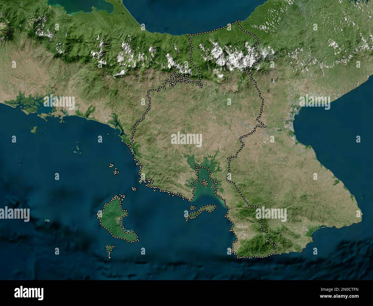 Veraguas, province of Panama. High resolution satellite map Stock Photo ...
