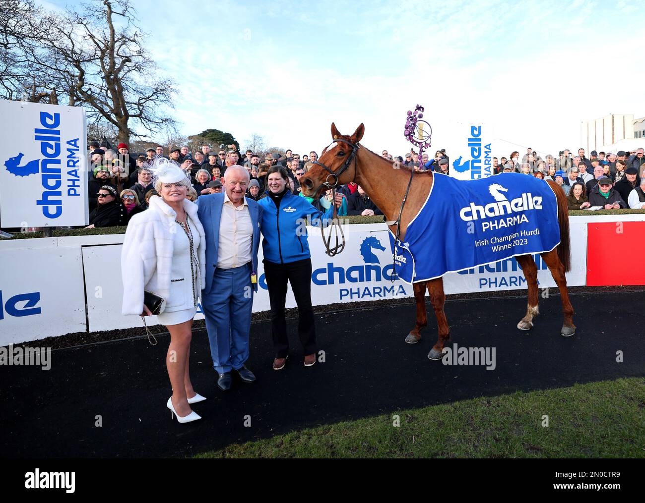 Horse groom Rachel Robbins and the winning connections celebrate with ...