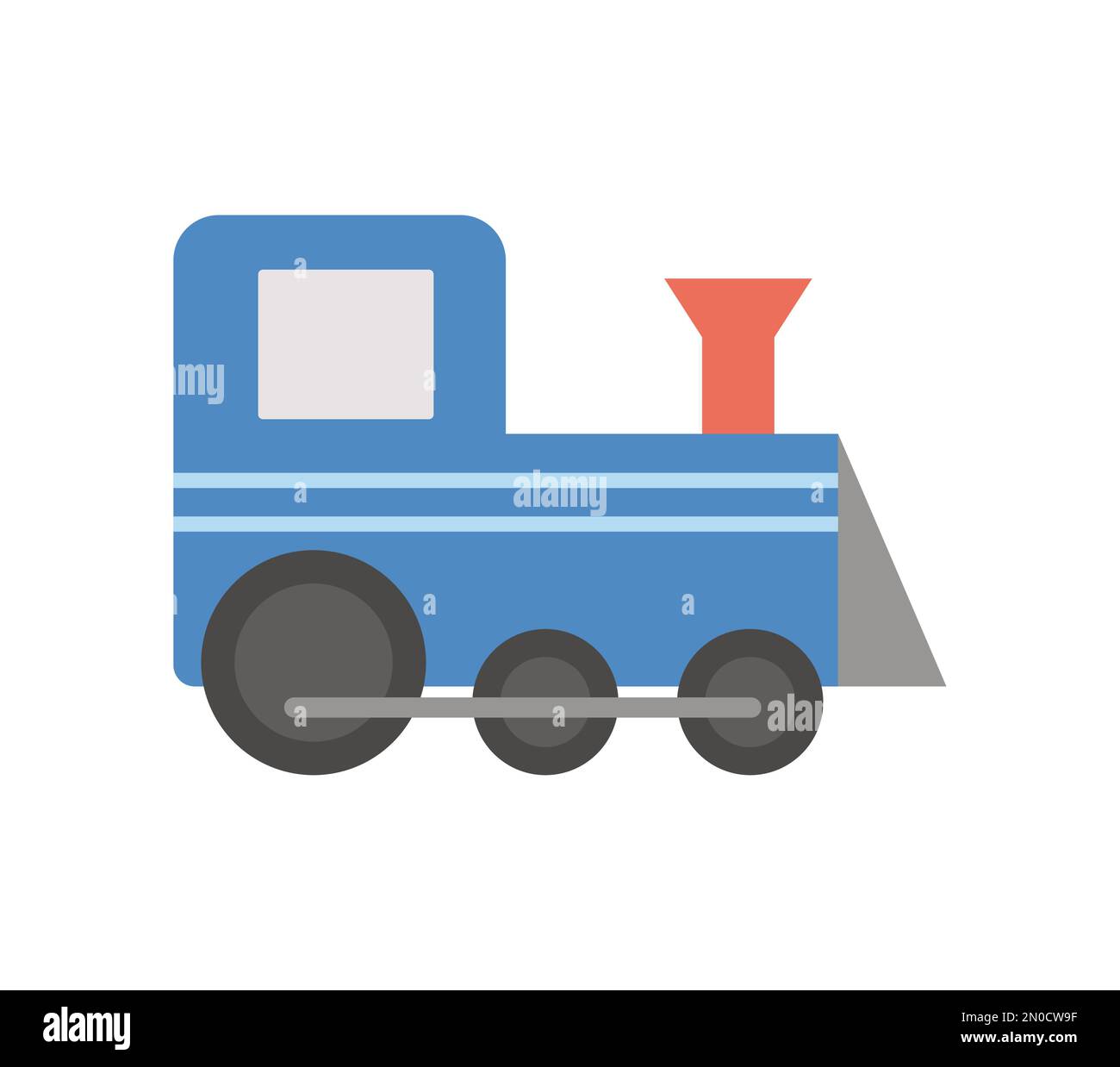 Vector toy train isolated on white background. Cute engine illustration ...