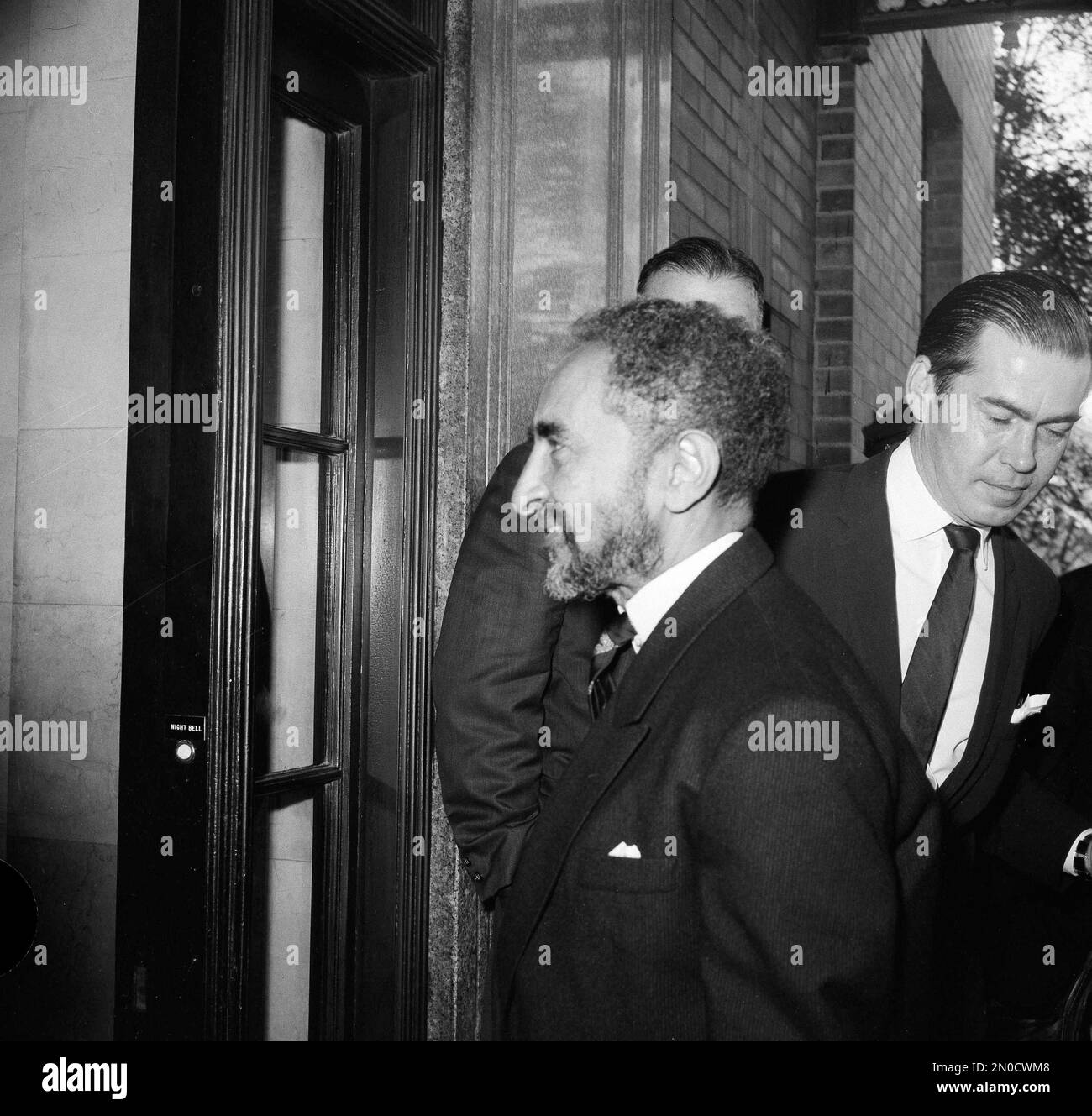 Emperor Haile Selassie of Ethiopia enters the Harkness Pavilion of the ...