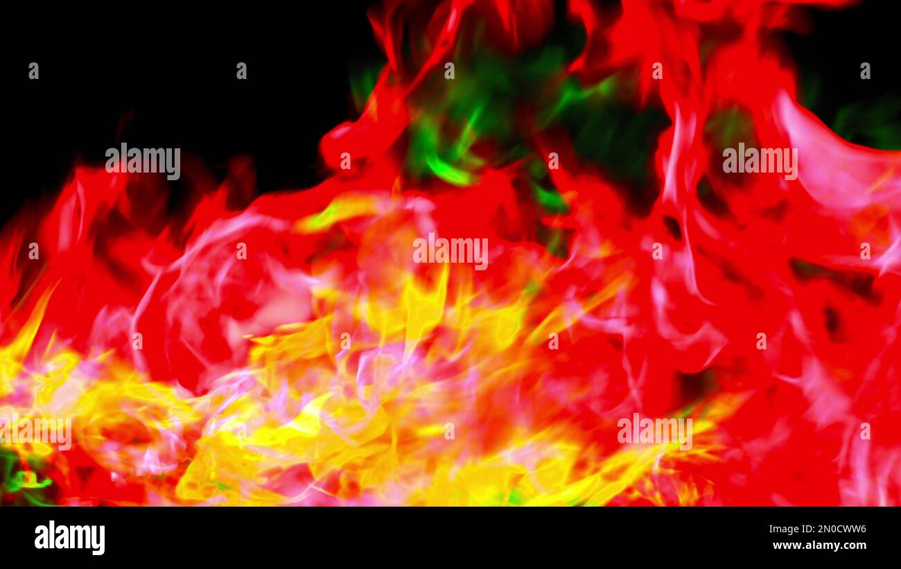 Colorful fire. Computer generated 3d render Stock Photo - Alamy