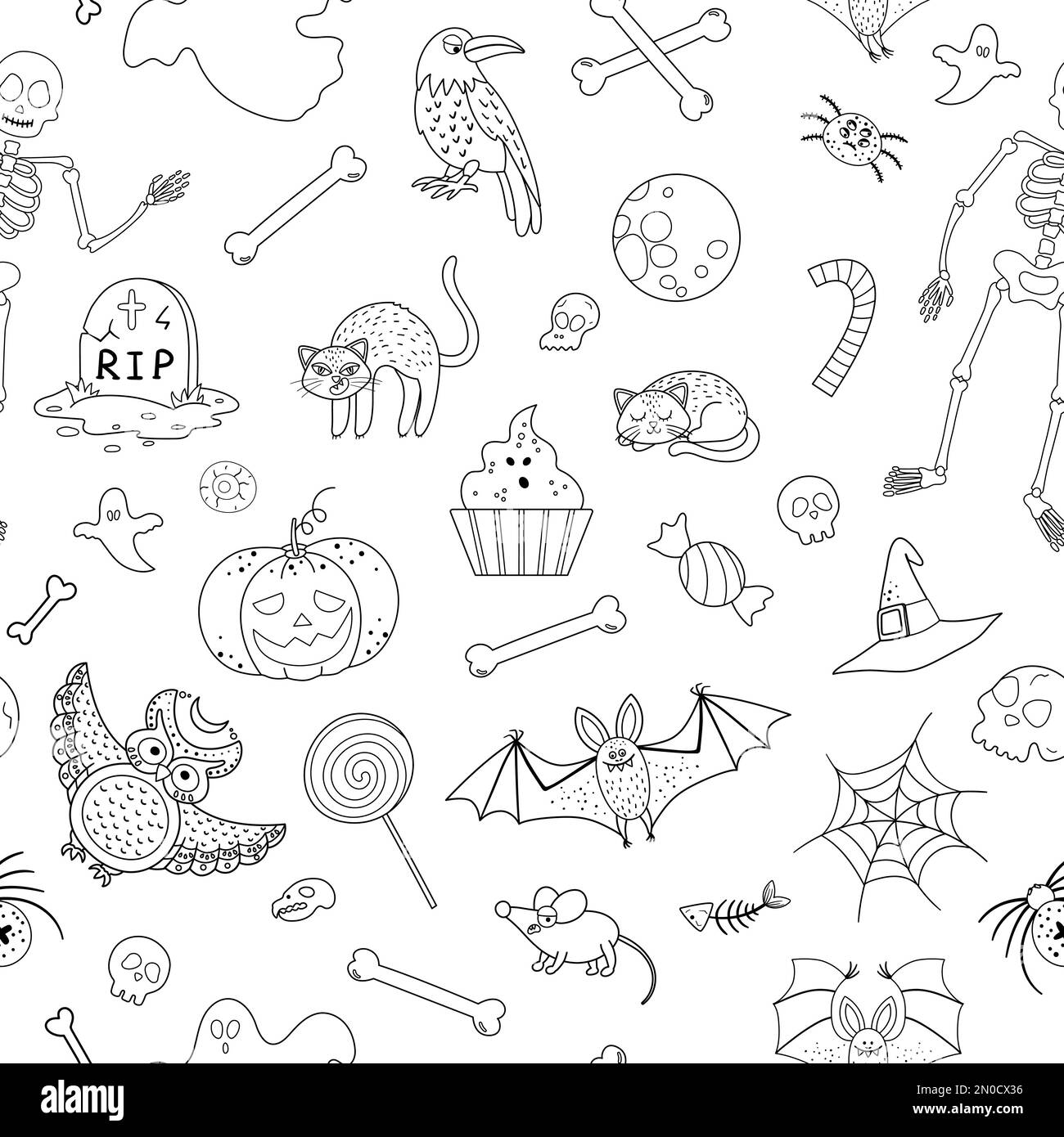 Jack o lantern wallpaper Black and White Stock Photos & Images - Alamy
