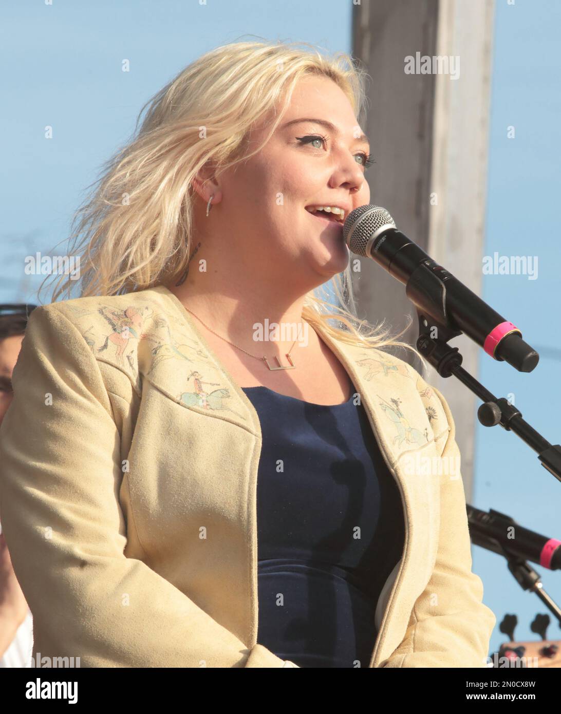 Singer-songwriter Elle King performs in concert during the Radio 104.5 ...
