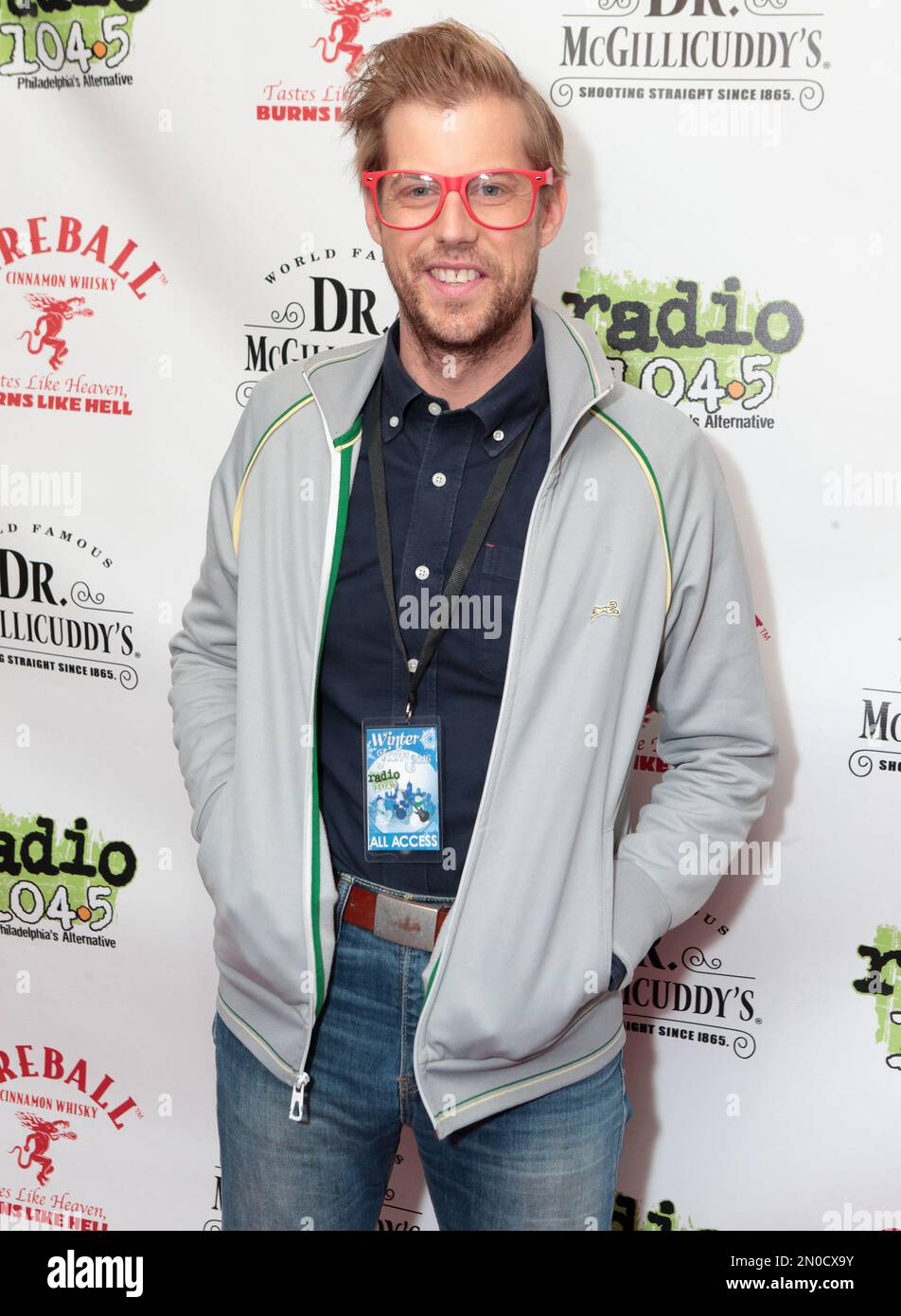 Singer-songwriter Andrew McMahon poses for photographers backstage ...