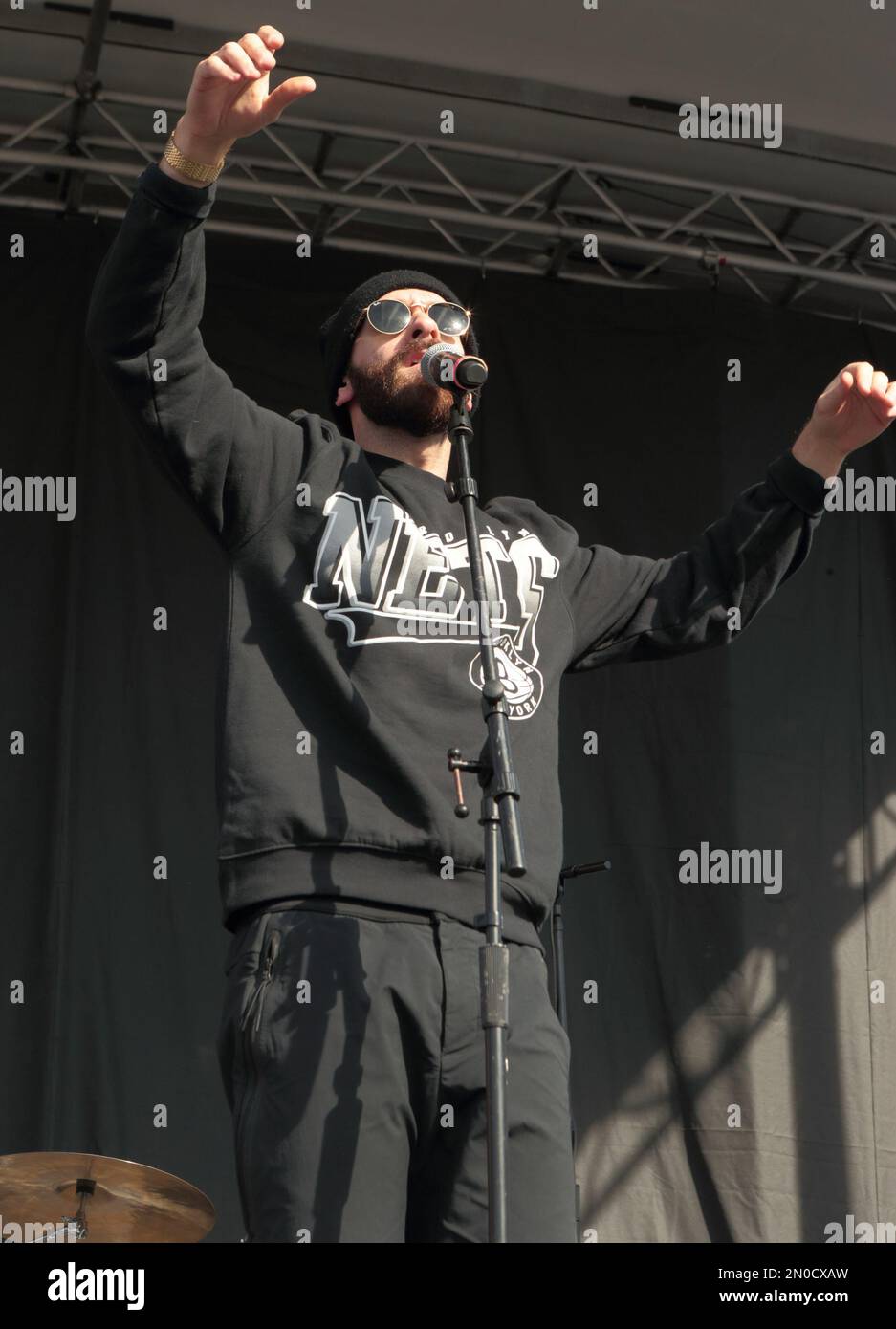 Singer-songwriter Sam Harris of the band X Ambassadors performs in ...