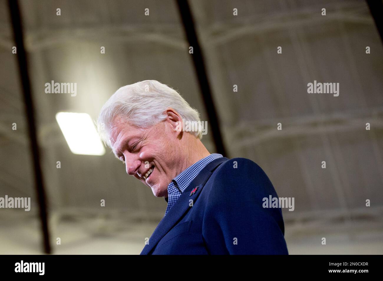 Former President Bill Clinton arrives to speak at a rally for ...