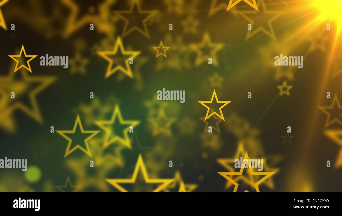 Golden stars. Computer generated 3d render Stock Photo - Alamy