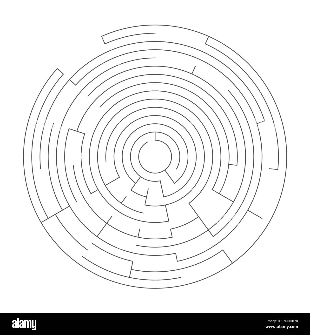 Vector maze template. Blank black and white labyrinth isolated on white background. Preschool ...