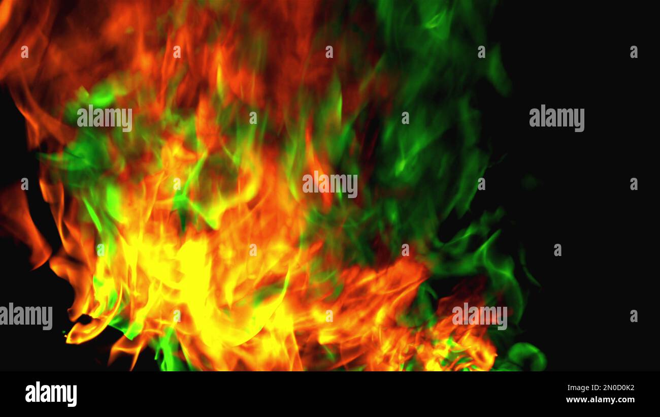 Colorful fire. Computer generated 3d render Stock Photo - Alamy