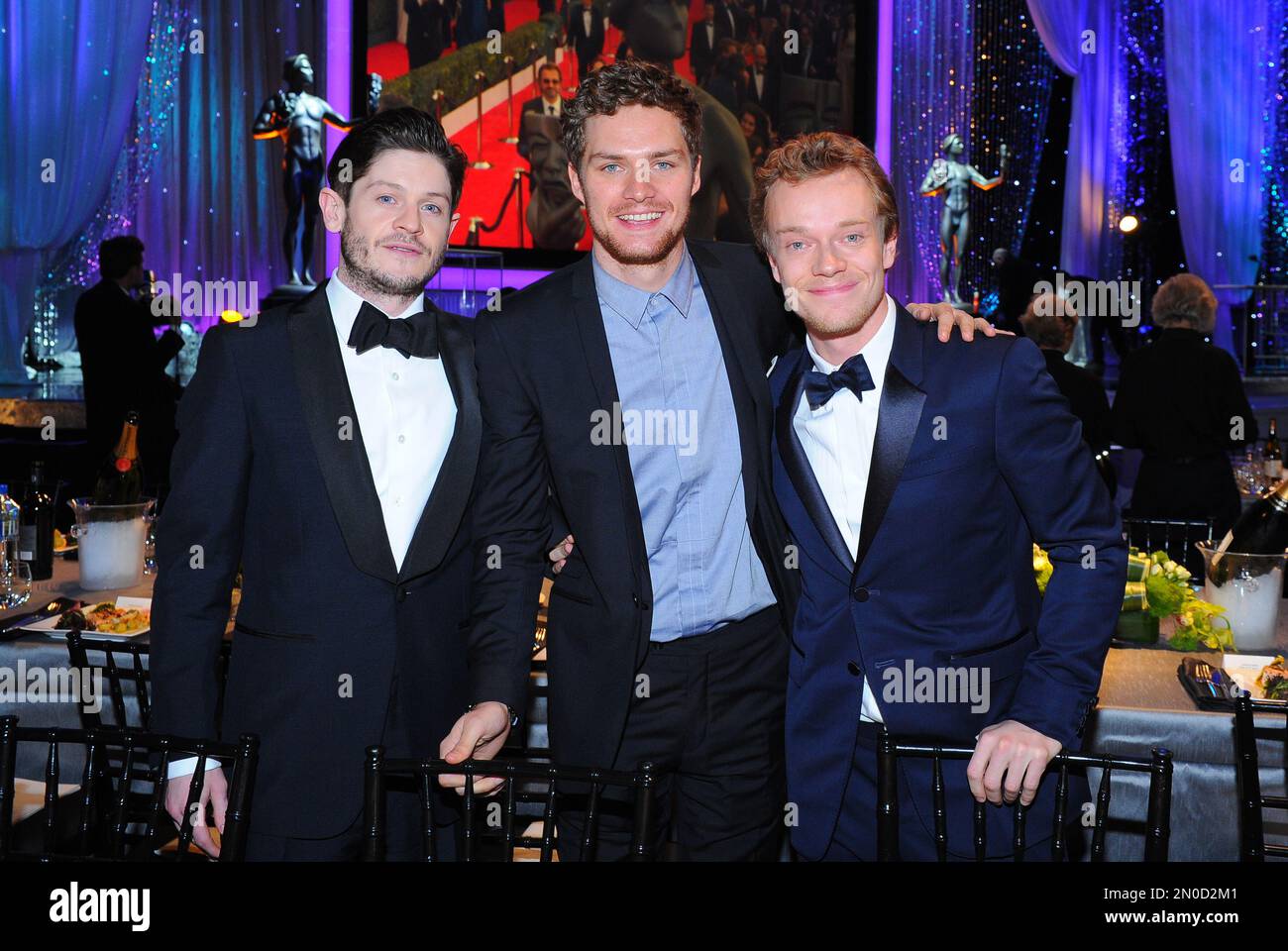 Iwan Rheon, from left, Finn Jones, and Alfie Allen attend the 22nd ...
