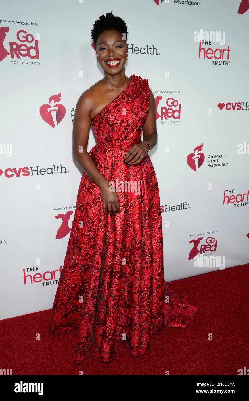 Folake Olowofoyeku attends the American Heart Association's Go Red for ...