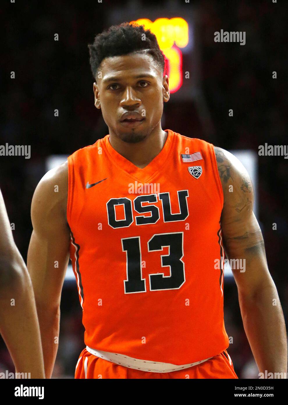 Oregon State guard Langston Morris-Walker (13) during the second half ...