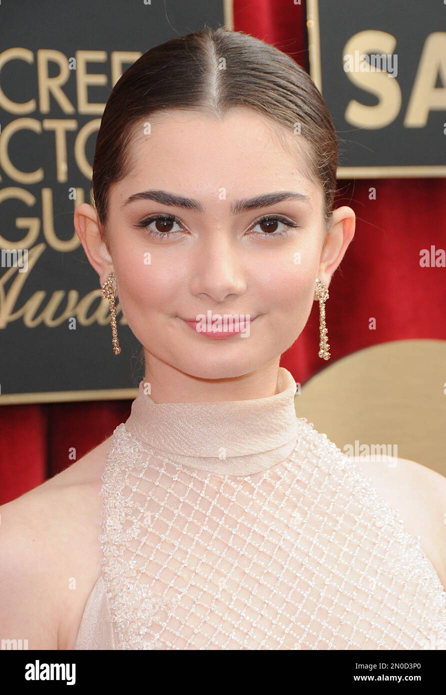 Emily Robinson arrives at the 22nd annual Screen Actors Guild Awards at ...