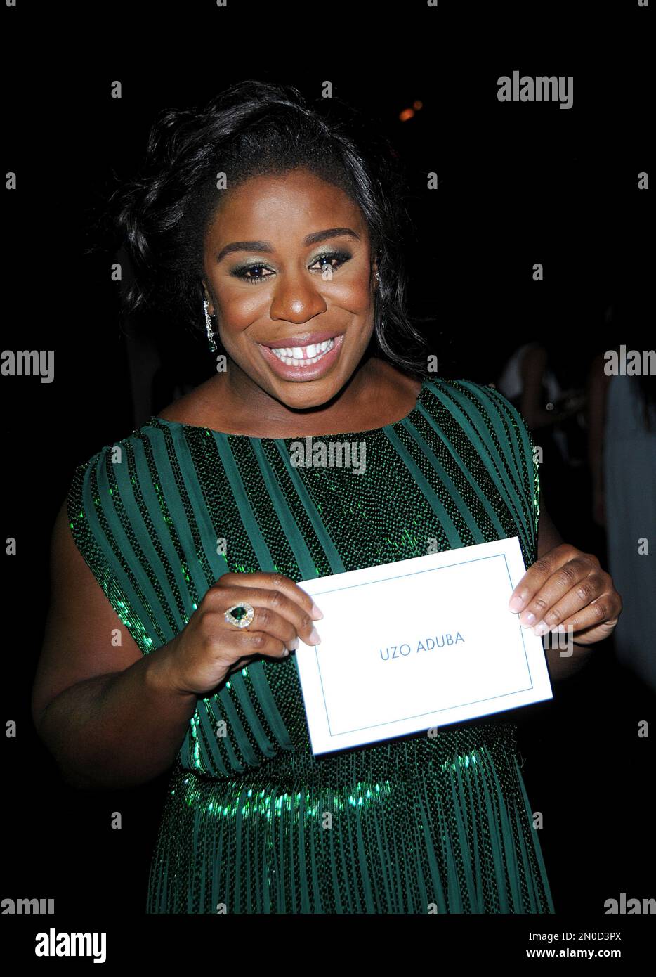 Uzo Aduba poses backstage at the 22nd annual Screen Actors Guild Awards ...