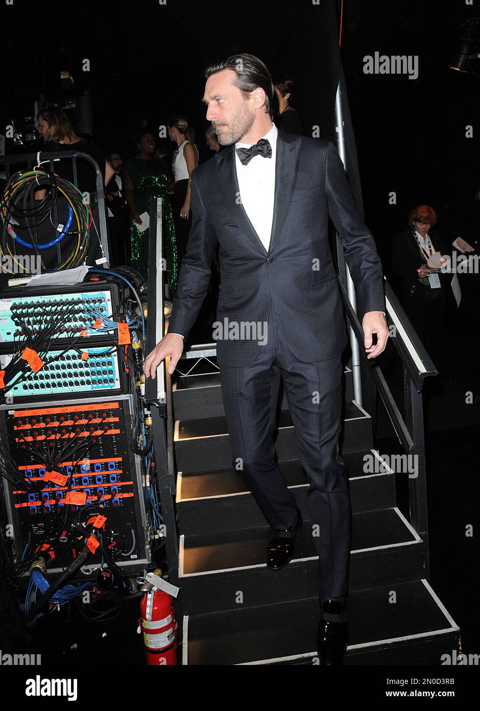 Jon Hamm walks backstage at the 22nd annual Screen Actors Guild Awards ...