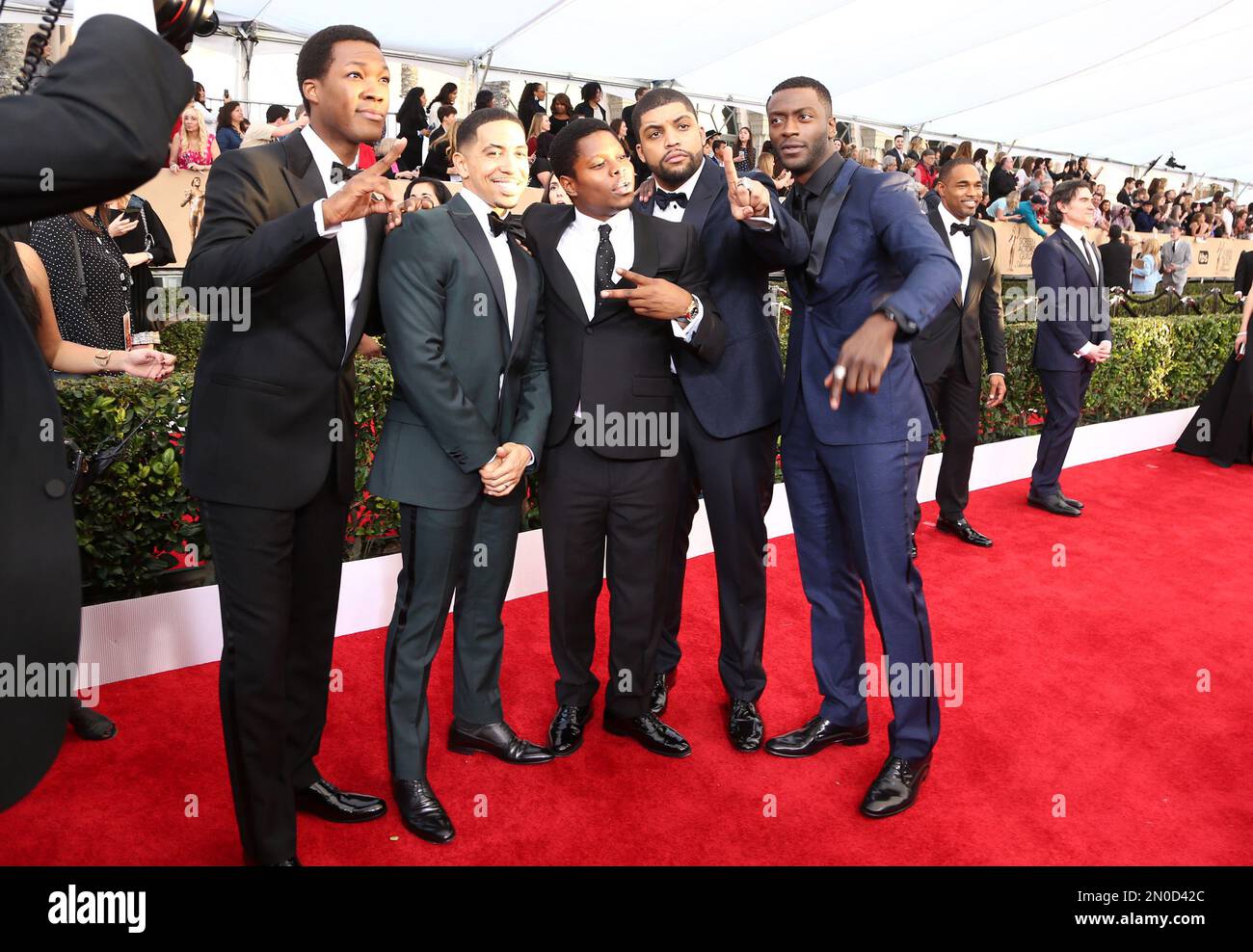 Corey Hawkins, from left, Neil Brown Jr., Jason Mitchell, O'Shea ...