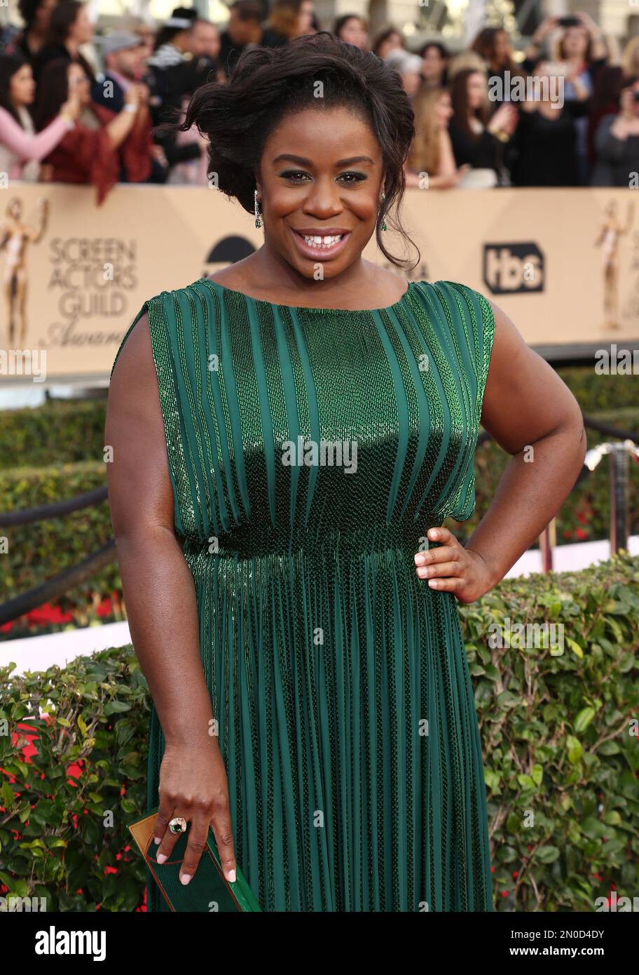 Uzo Aduba arrives at the 22nd annual Screen Actors Guild Awards at the ...
