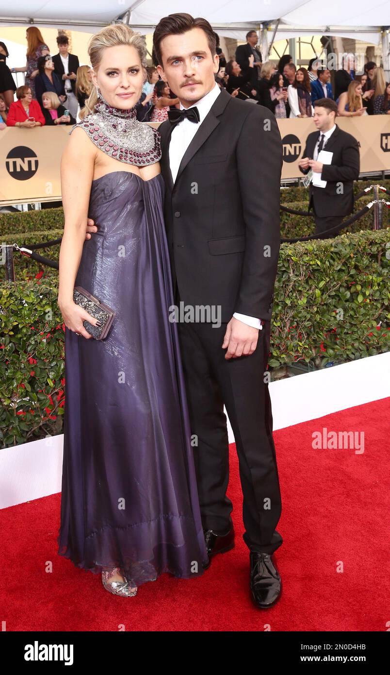 Aimee Mullins, left, and Rupert Friend arrive at the 22nd annual Screen ...