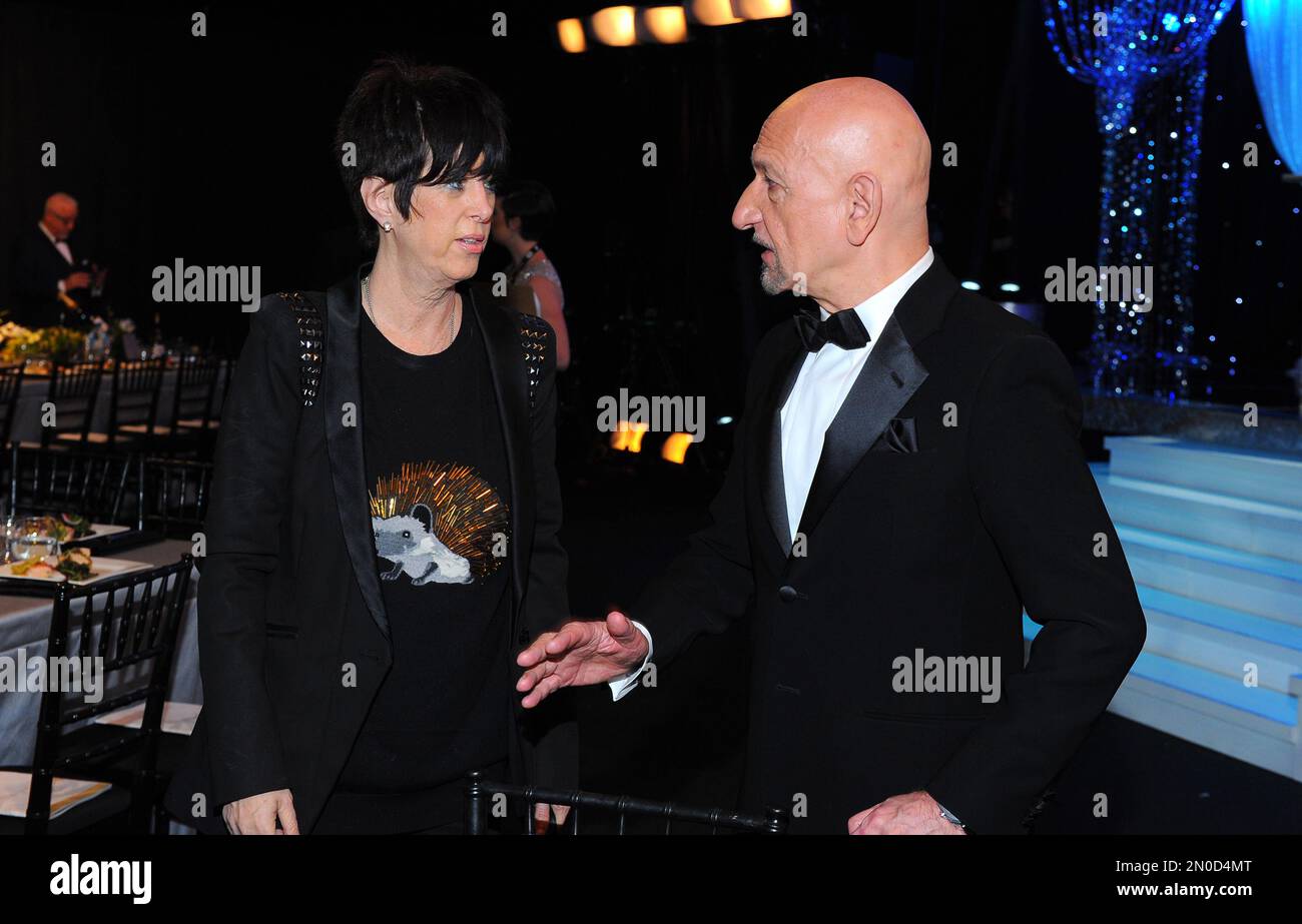 Diane Warren, left, and Ben Kingsley attend the 22nd annual Screen ...