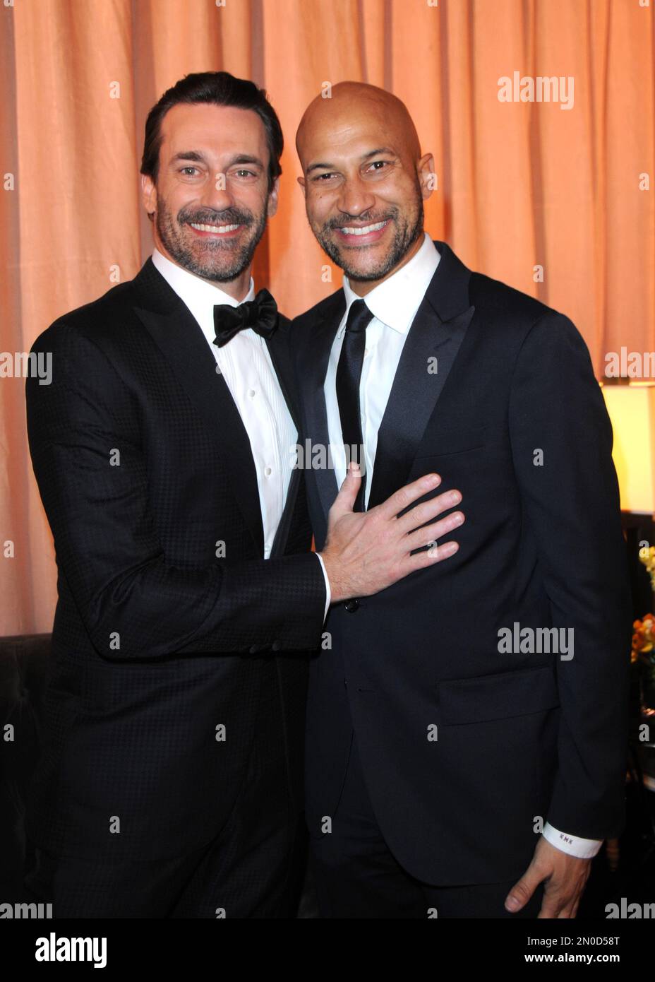 EXCLUSIVE - Jon Hamm, left, and Keegan-Michael Key pose in the green ...