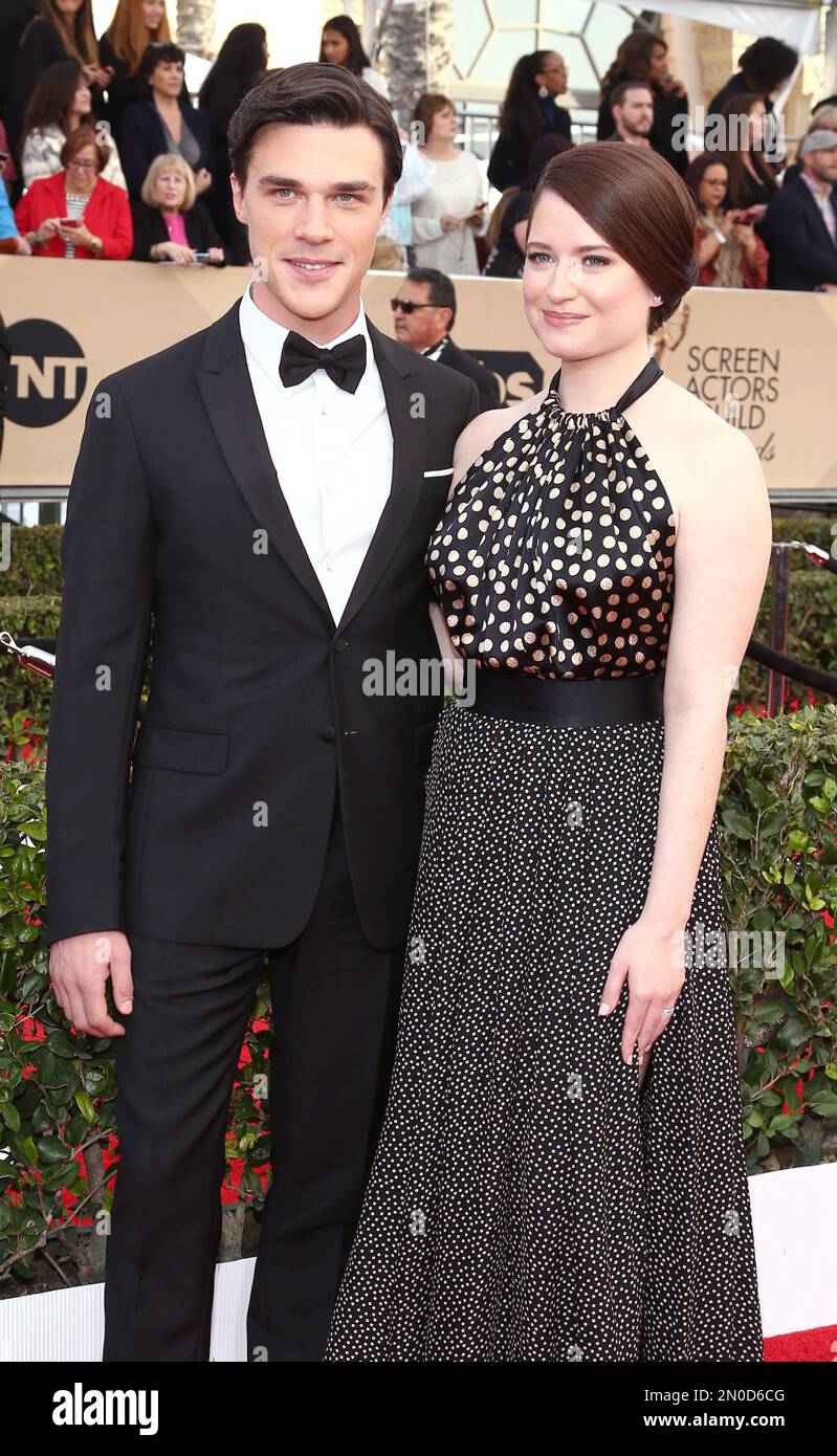 Finn Wittrock, left, and Sarah Roberts arrive at the 22nd annual Screen ...