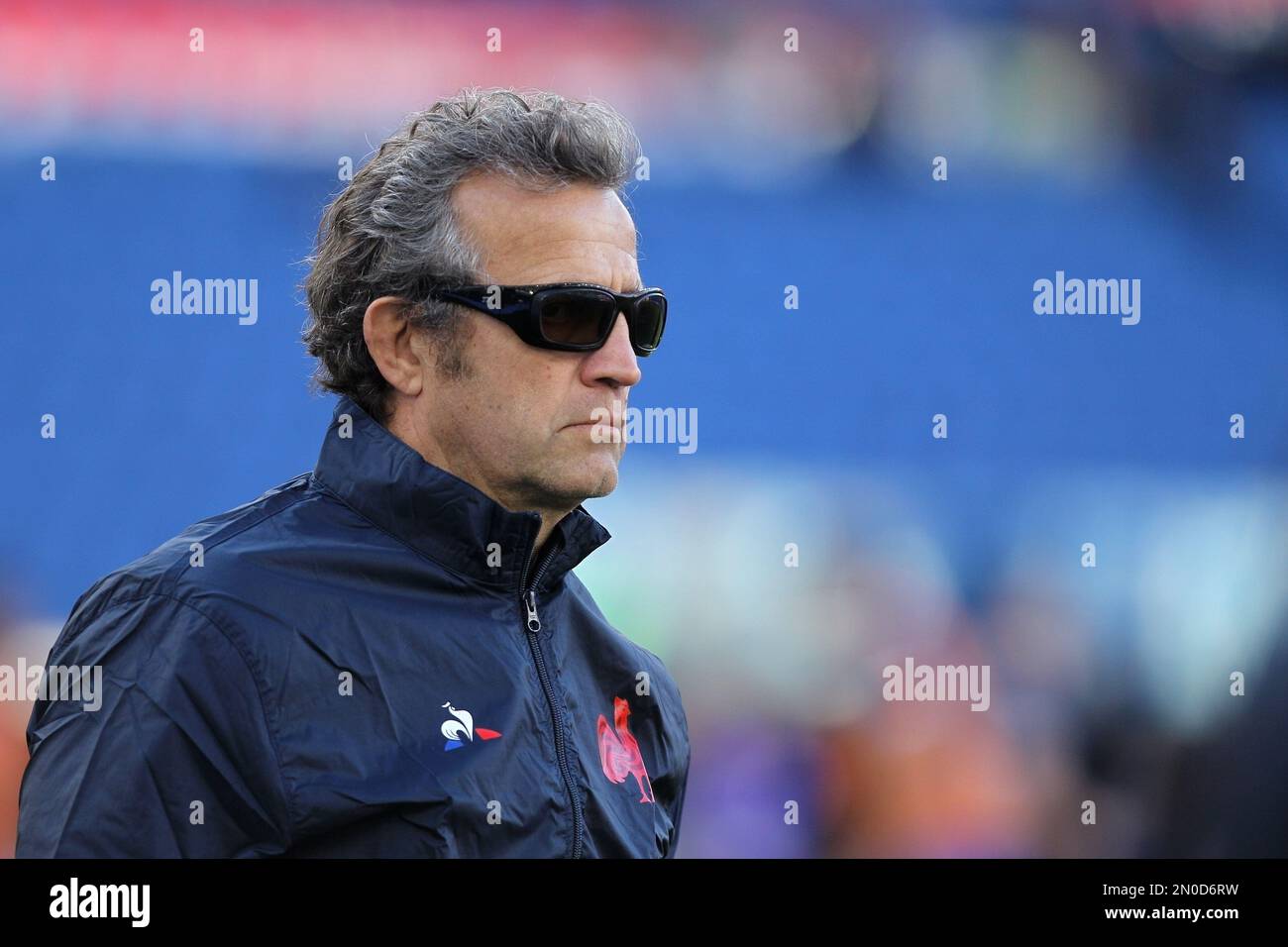Fabien Galthie' head coach of France during warm up before the 2023 Six ...