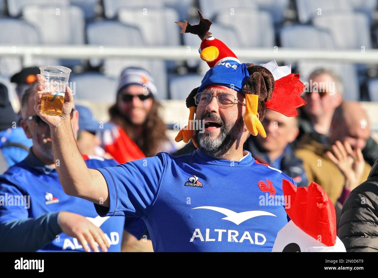 Supporters during the 2023 Six Nations, rugby union match between Italy ...
