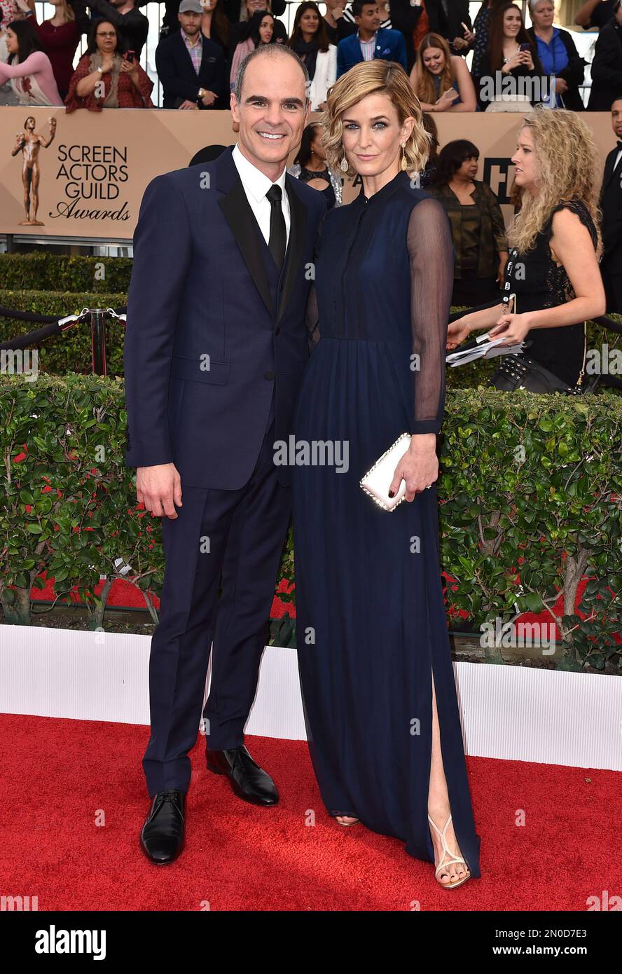 Michael Kelly, left, and Karyn Kelly arrive at the 22nd annual Screen ...