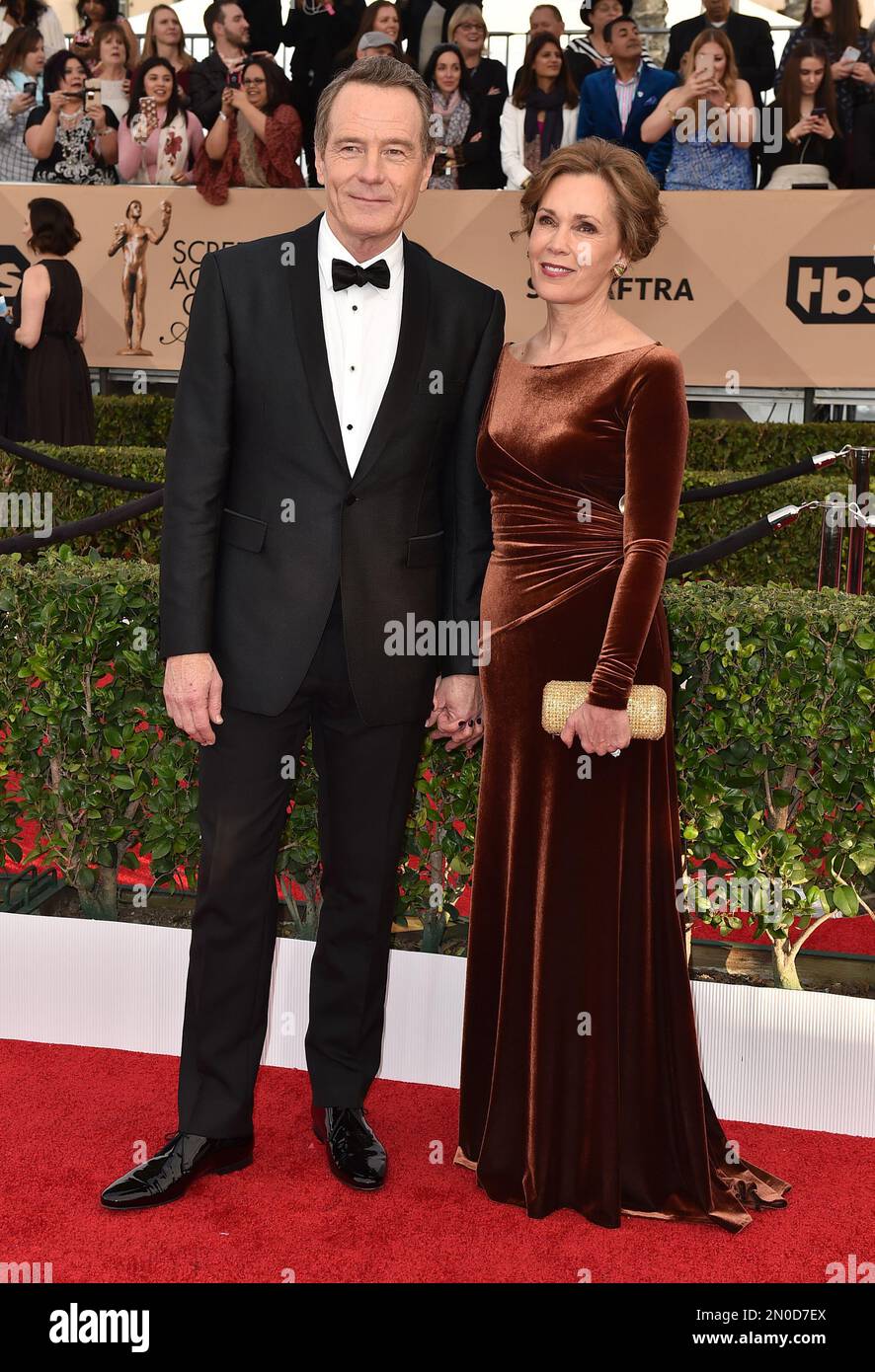 Bryan Cranston, left, and Robin Dearden arrive at the 22nd annual ...
