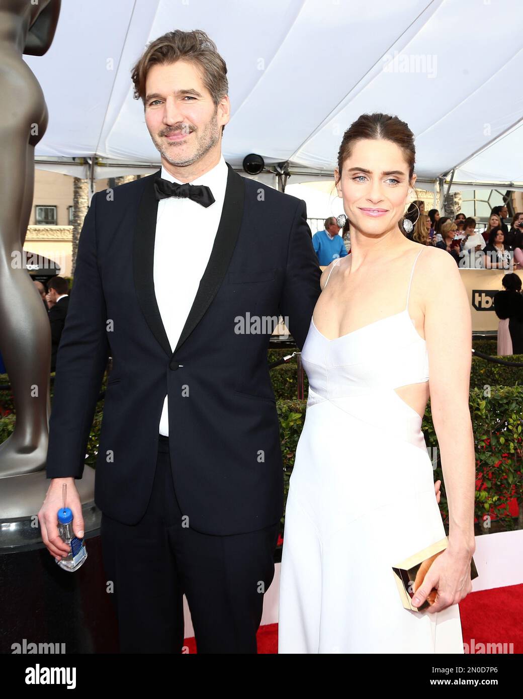 David Benioff, left, and Amanda Peet arrive at the 22nd annual Screen ...