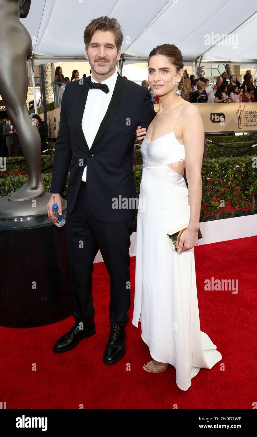 David Benioff, left, and Amanda Peet arrive at the 22nd annual Screen ...