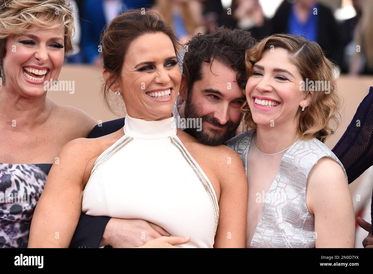 Amy Landecker, from second left, Jay Duplass, and Carrie Brownstein ...
