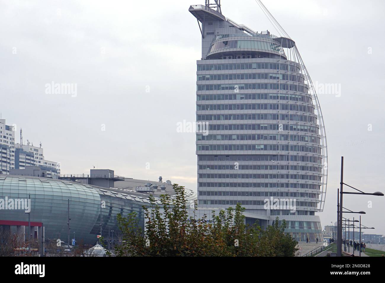 Bremerhaven, Germany - October 21, 2018: Modern new four star Atlantic ...