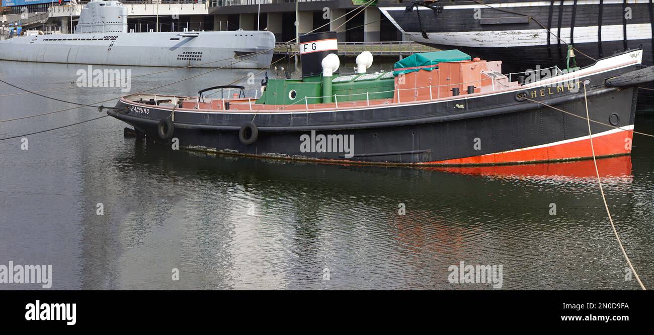 Bremerhaven, Germany - October 20, 2018: Historic vessel Inland tug ...