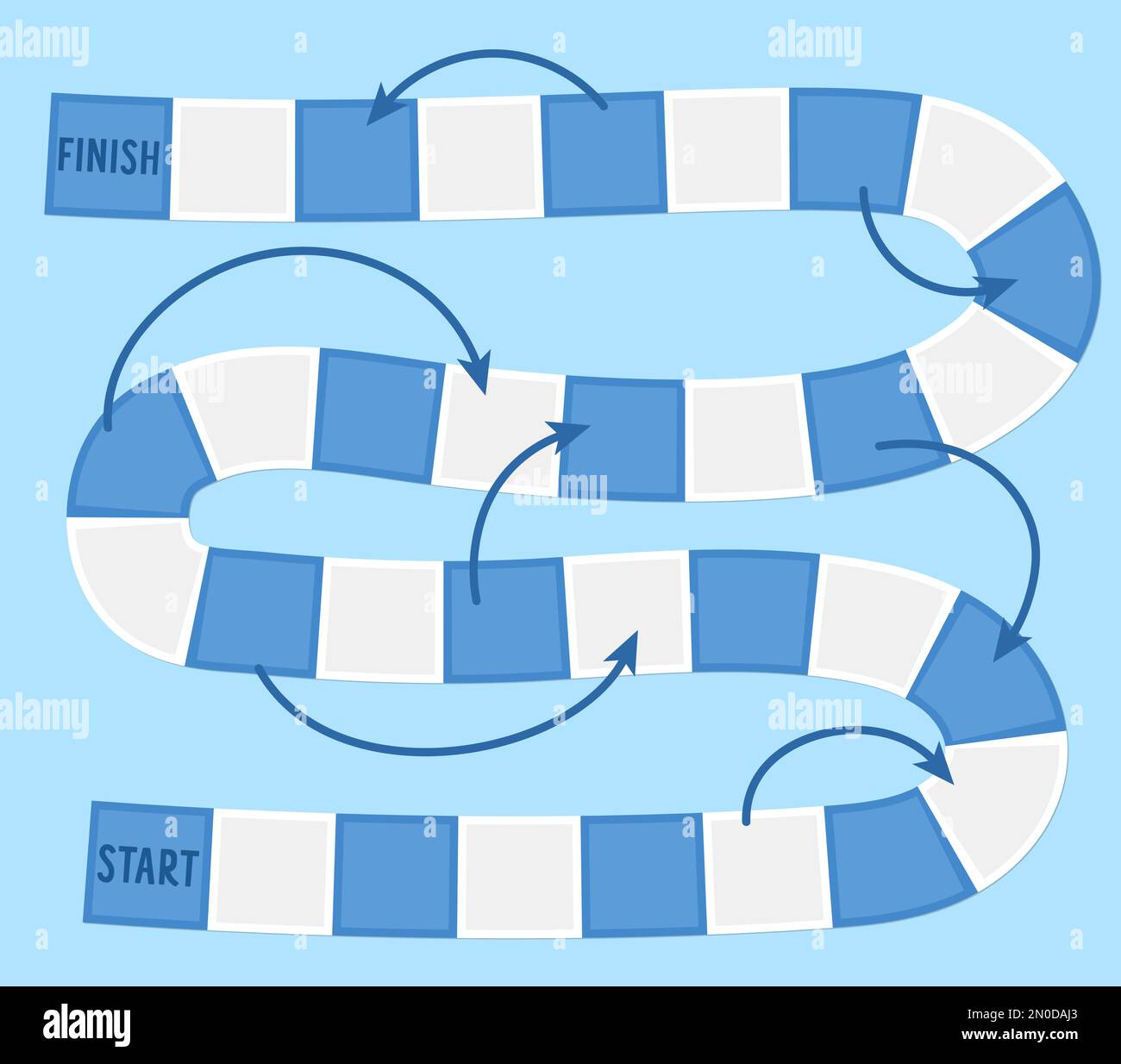 Vector boardgame template. Blank black and white board game isolated on ...