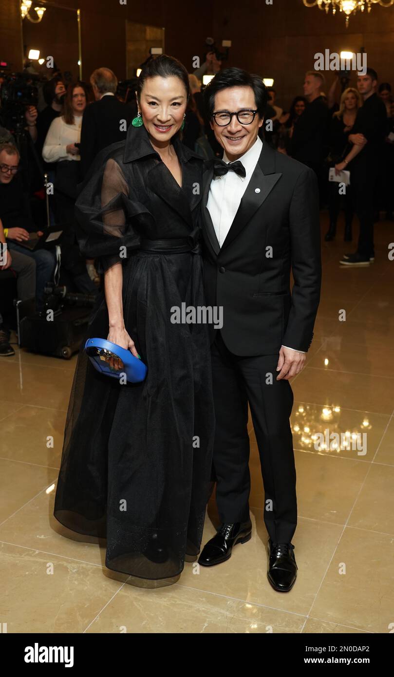 Michelle Yeoh and Ke Huy Quan attending the 43rd London Critics' Circle ...