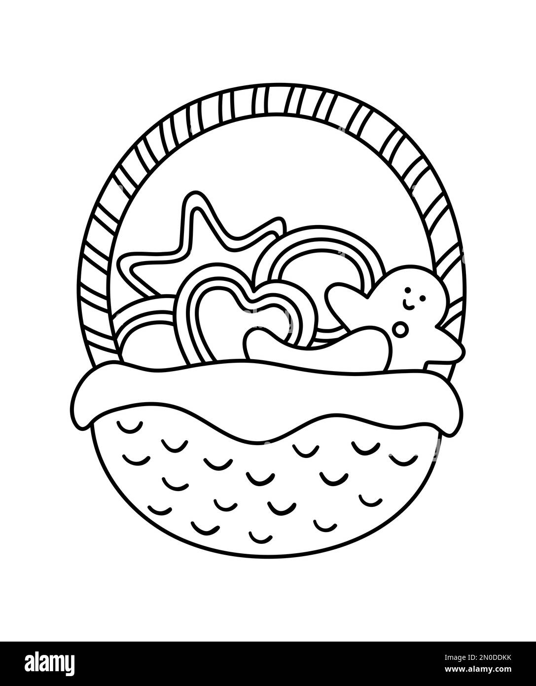 Sweet basket vector vectors Black and White Stock Photos & Images - Alamy