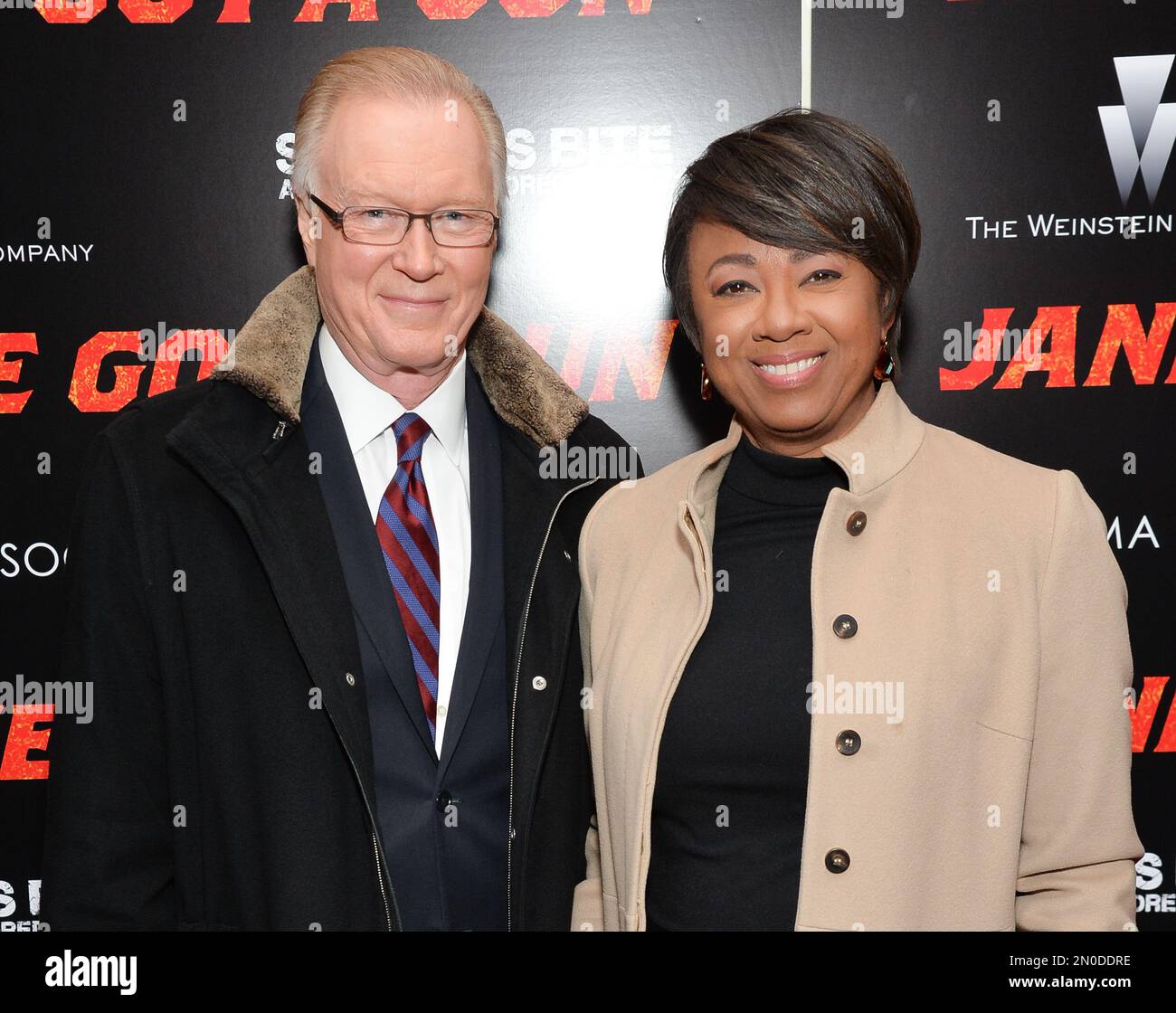 Journalist Chuck Scarborough, left, and meteorologist Janice Huff ...