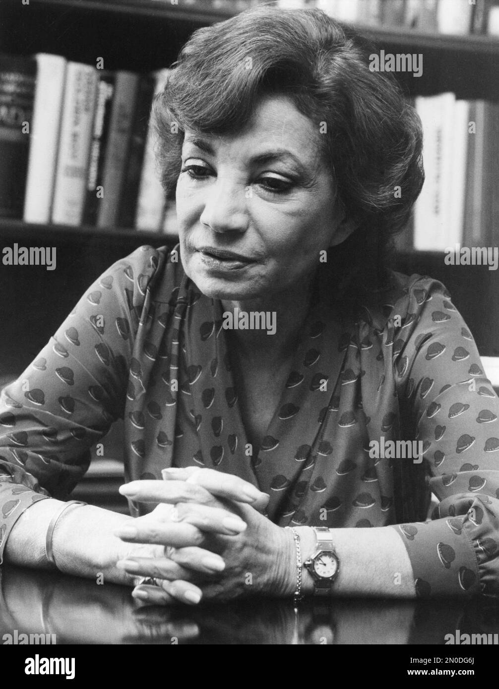 Princess Ashraf Pahlavi, twin sister of the Shah of Iran, gives an ...