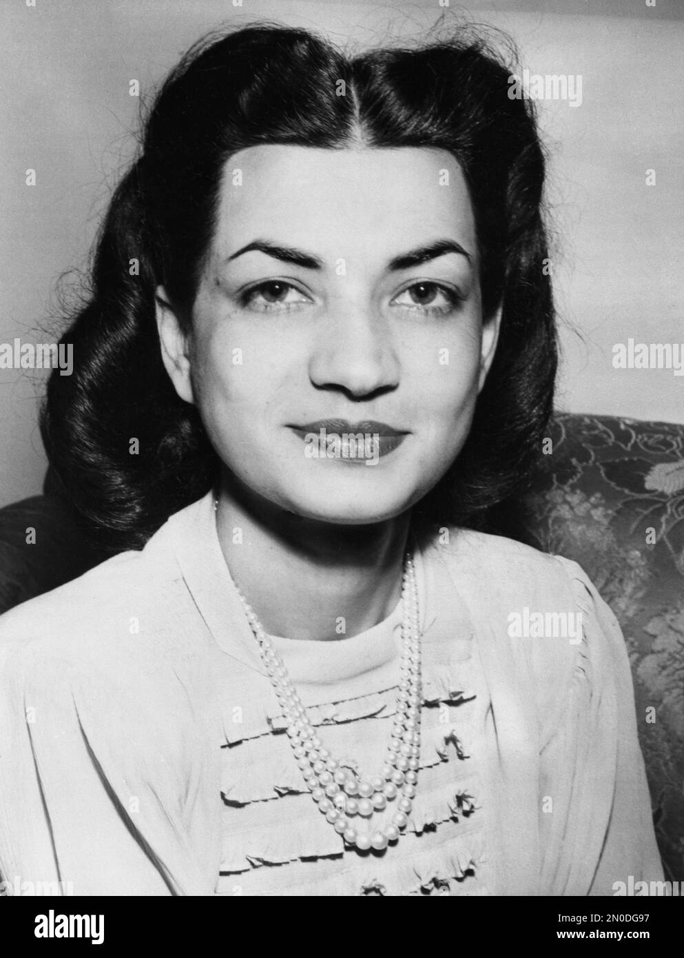 Princess Ashraf Pahlavi, twin sister of the Shah of Iran, during an ...