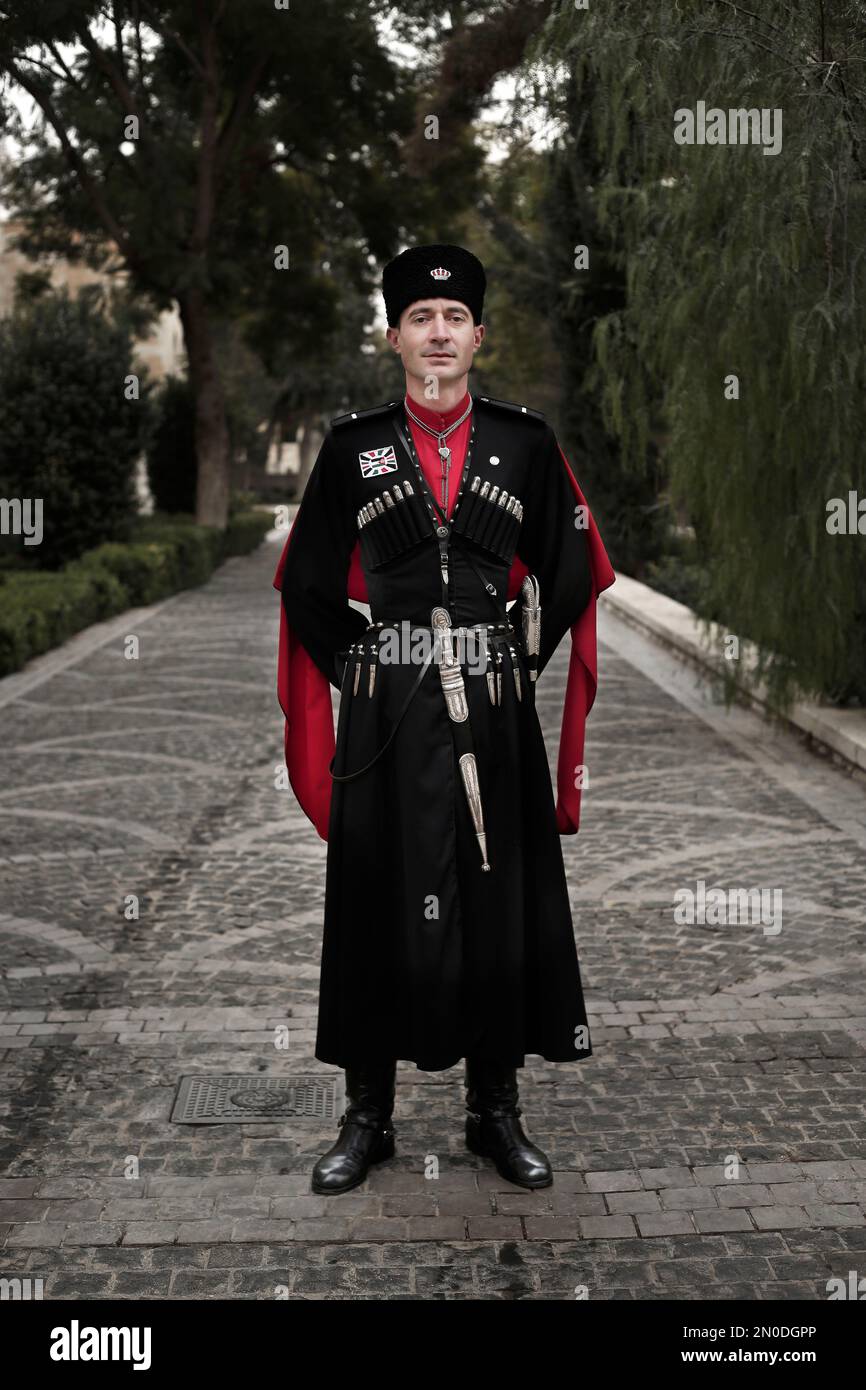 In this Monday, Jan. 11, 2016 photo, 36 year-old Circassian guard ...