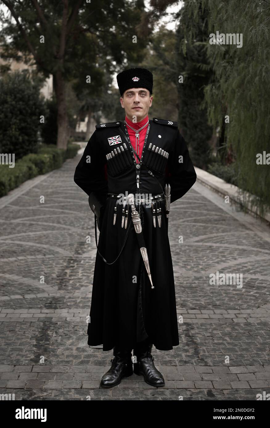 In this Monday, Jan. 11, 2016 photo, 28 year-old Circassian guard ...