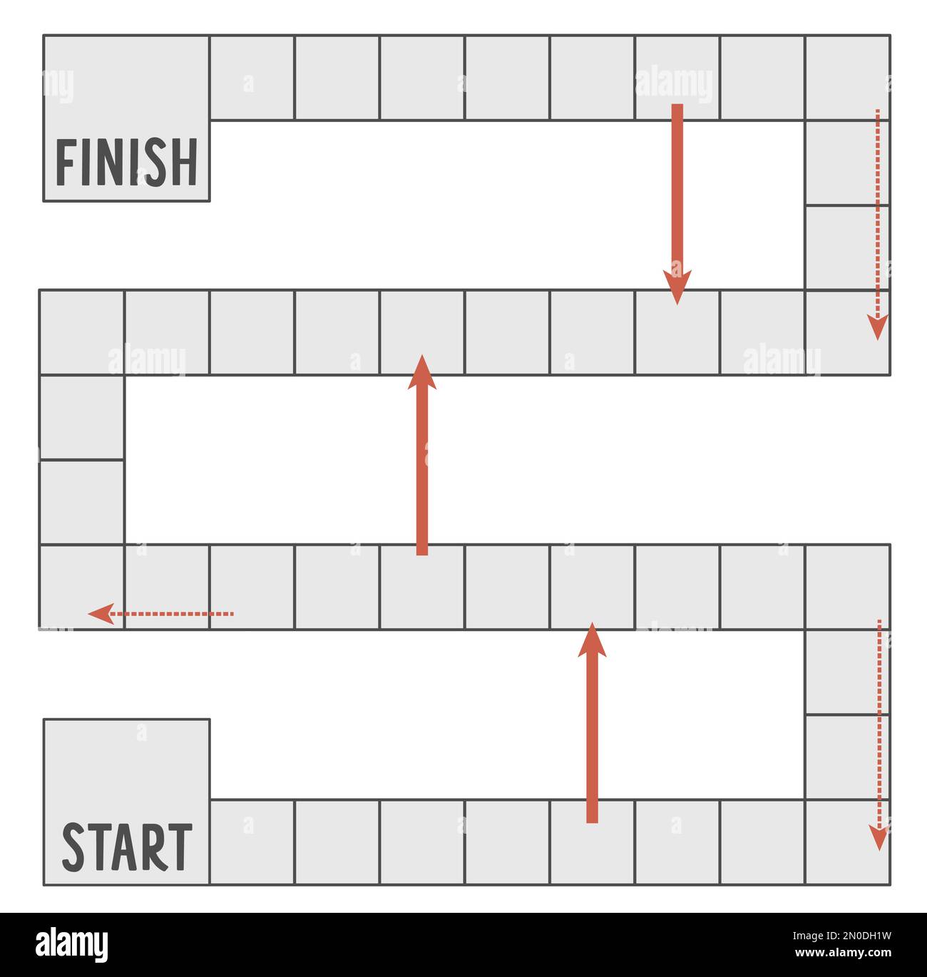 Vector boardgame template. Blank black and white board game isolated on ...