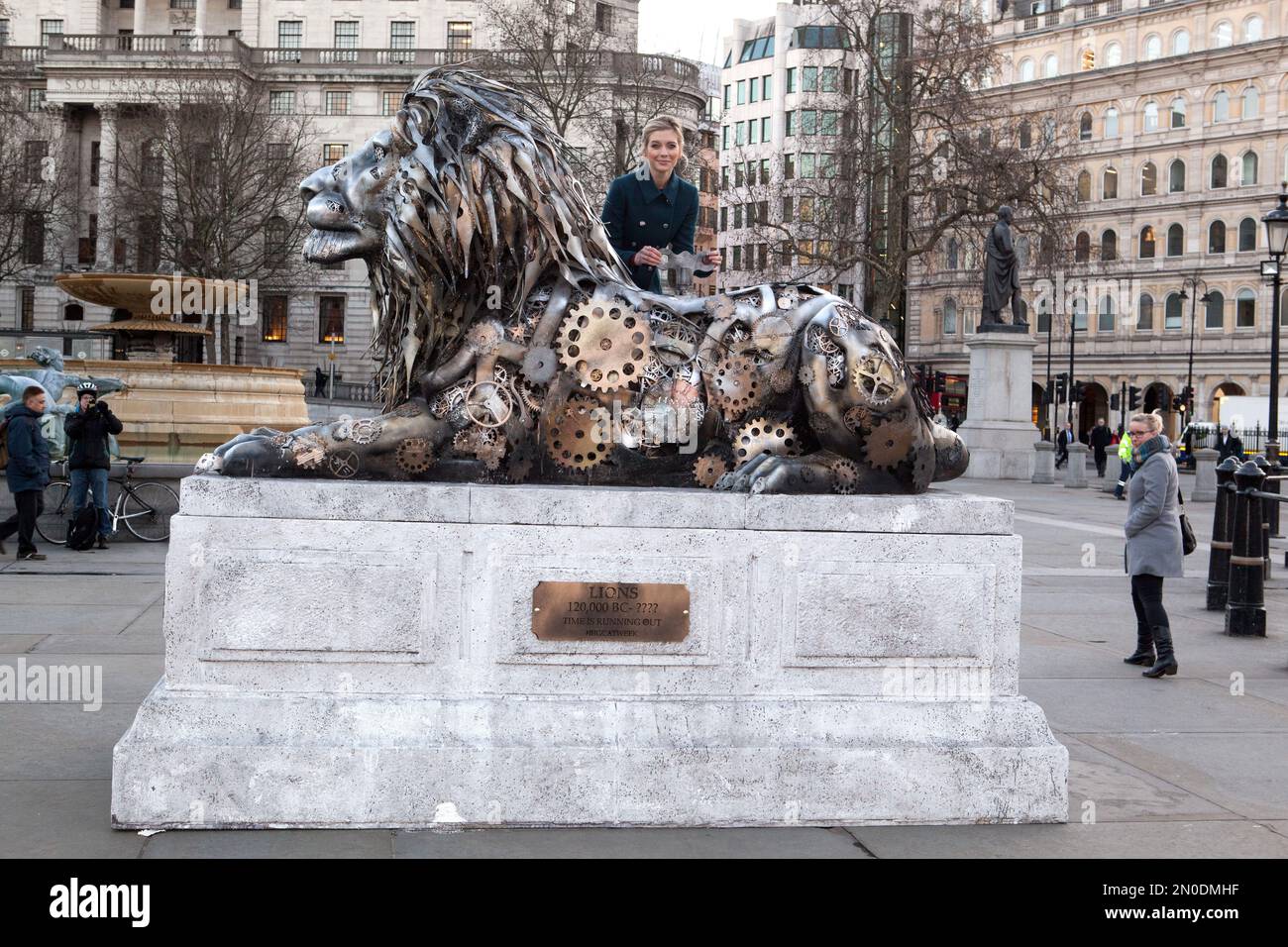 TV presenter Rachel Riley poses for photographers after unveiling a new ...