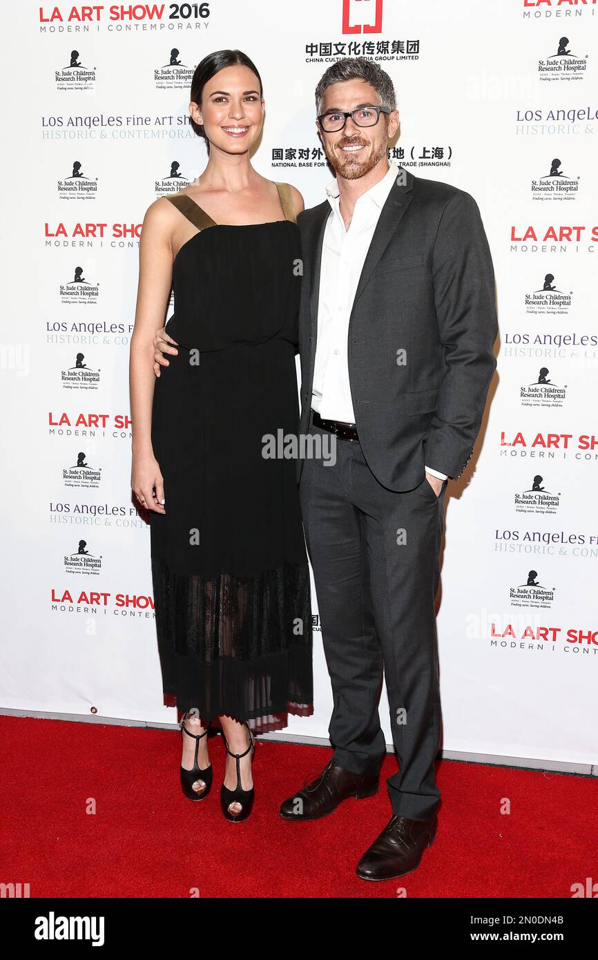 Odette Annable, left, and Dave Annable attend The LA Art Show and The ...