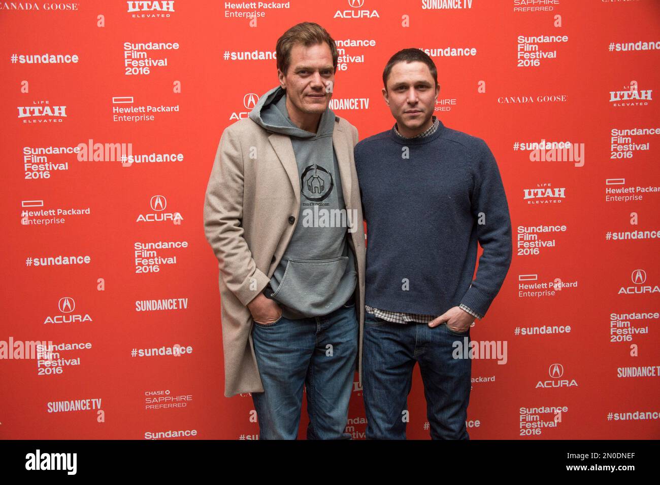 Actor Michael Shannon, left, and director/writer Matthew M. Ross pose ...